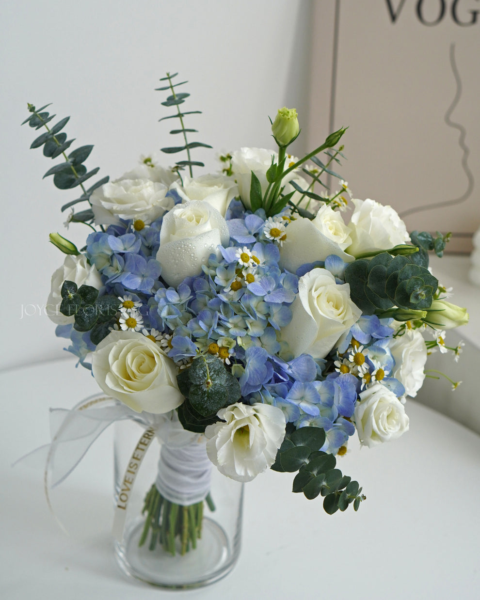 Bridal Wedding Hand Bouquet - Baby Blue – Joyce Florist SG
